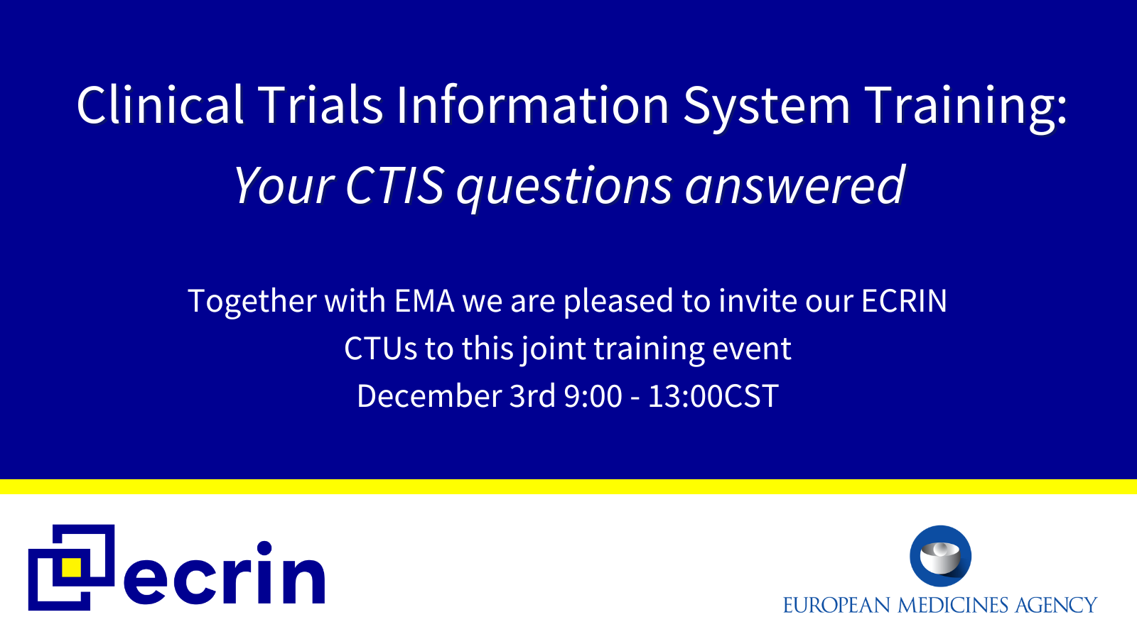 CTIS training event co-hosted by EMA & ECRIN | Ecrin